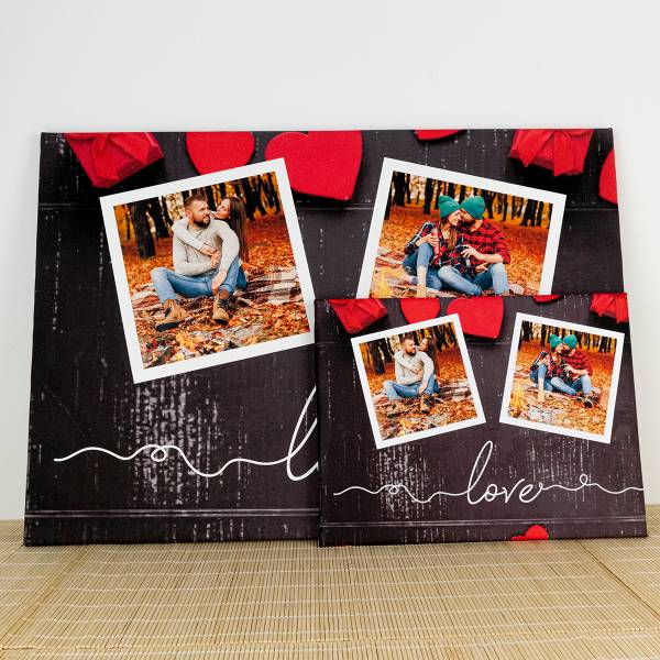 Lienzo Collage de Pareja Personalizado con Dos Fotos - AR Regalos
